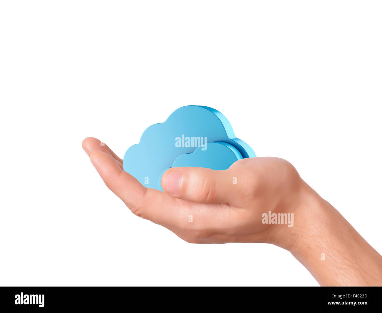 hand hold cloud computing symbol Stock Photo - Alamy