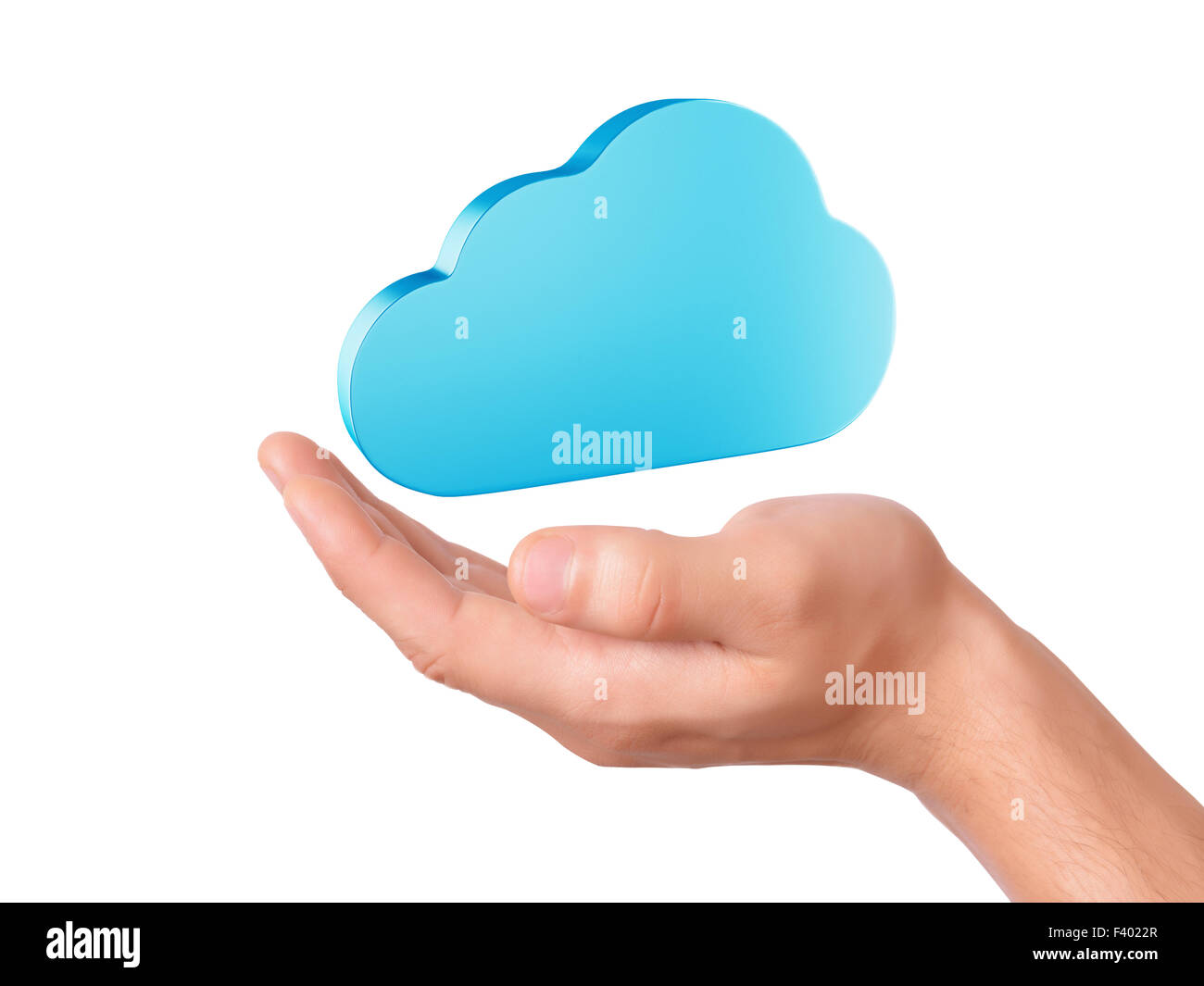 hand hold cloud computing symbol Stock Photo - Alamy