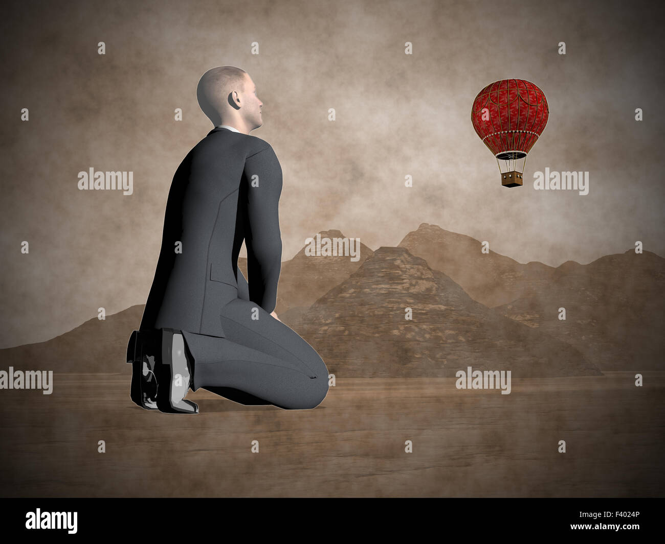 Dream of freedom - 3D render Stock Photo - Alamy