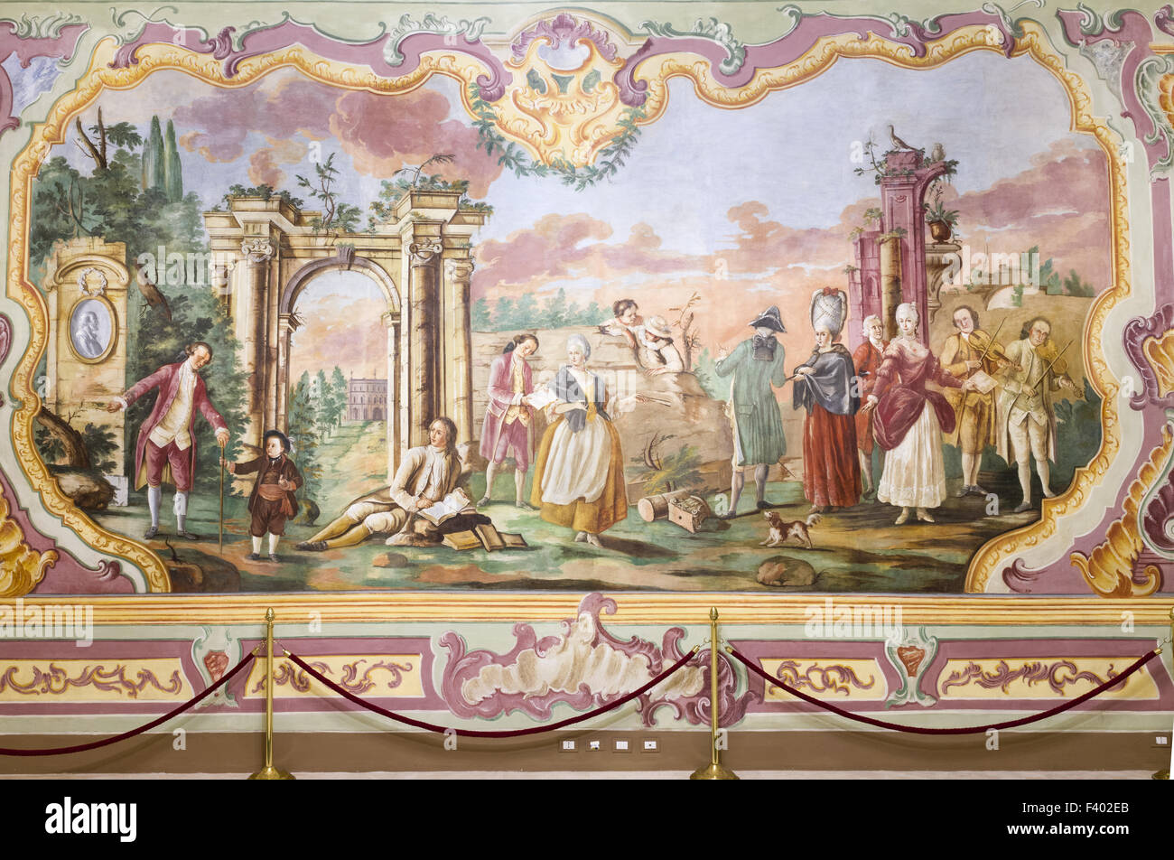 Arcadia Hall, Palazzo Ducale, Martina Franca Stock Photo - Alamy