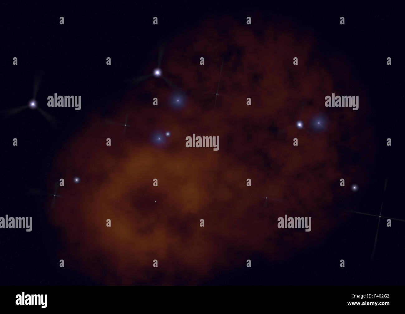 Star field in space and a nebulae Stock Photo - Alamy