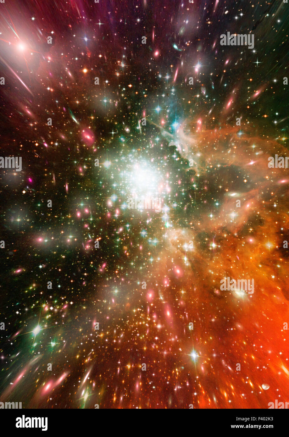 Star field in space and a nebulae Stock Photo - Alamy
