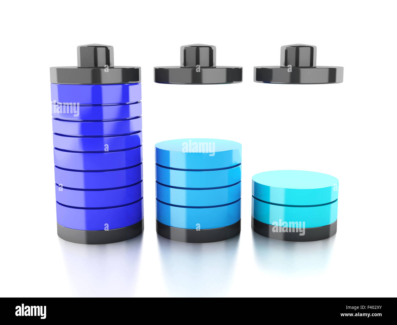 battery icon with colorful charge status Stock Photo - Alamy