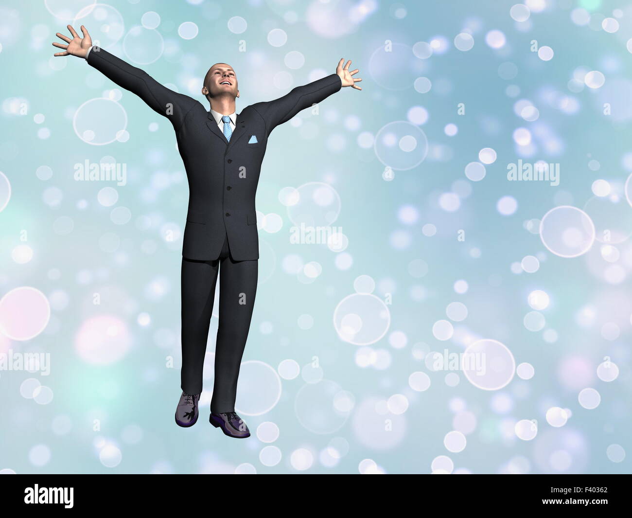 Successful businessman - 3D render Stock Photo - Alamy