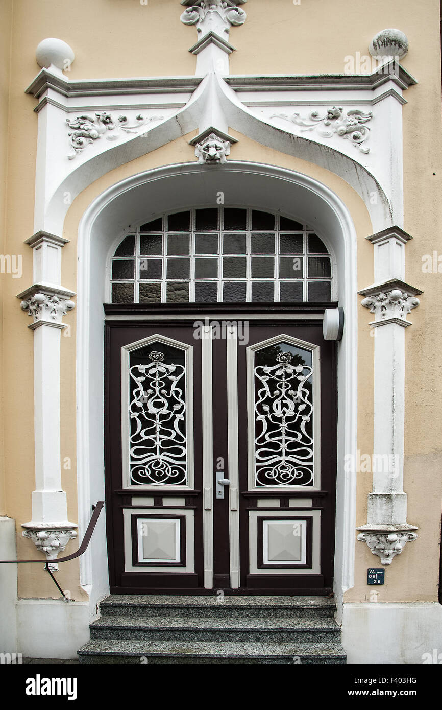 door with inlaid work Stock Photo - Alamy
