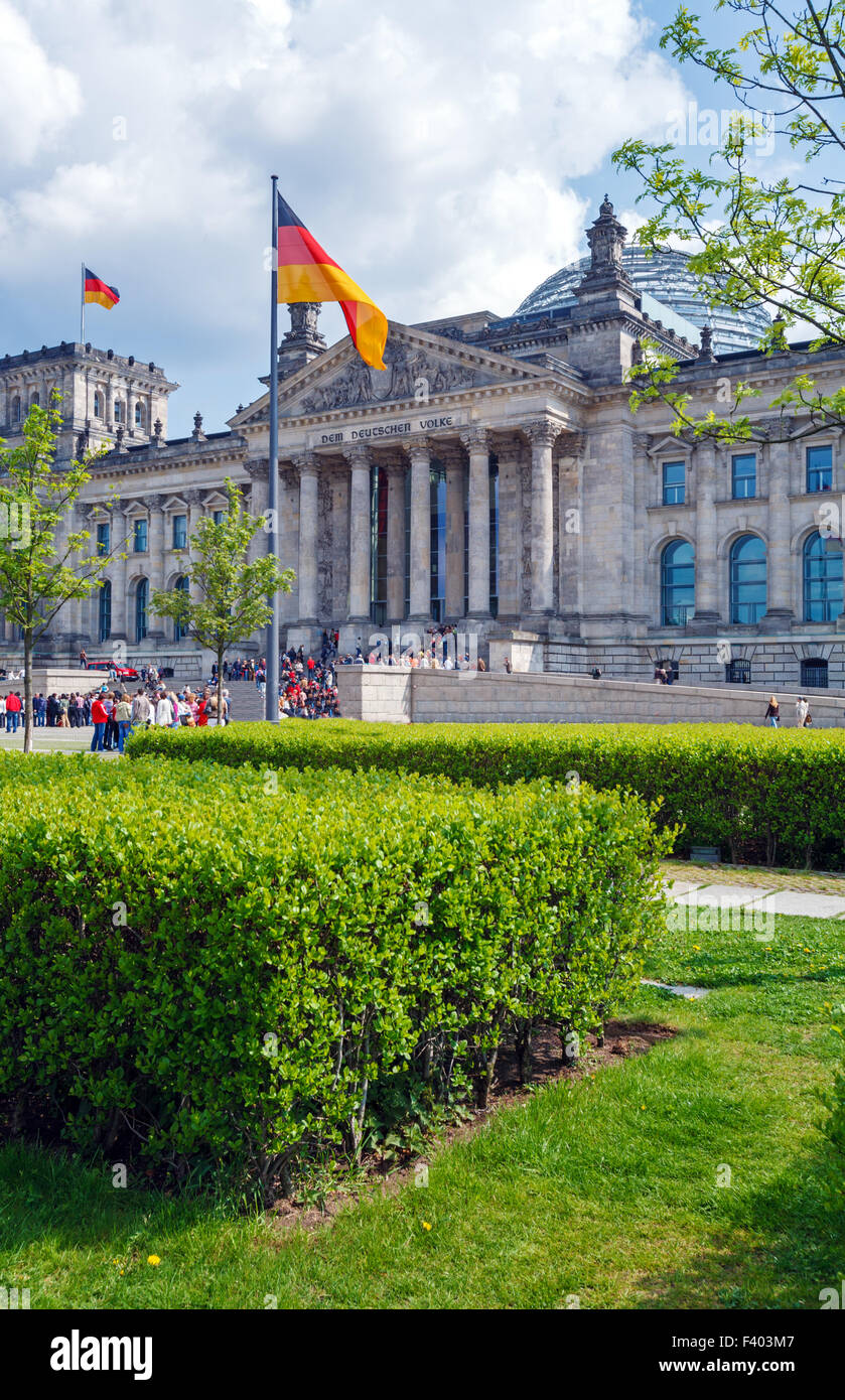 Reichstag building seat of the German parliament, Berlin, Germany Stock ...