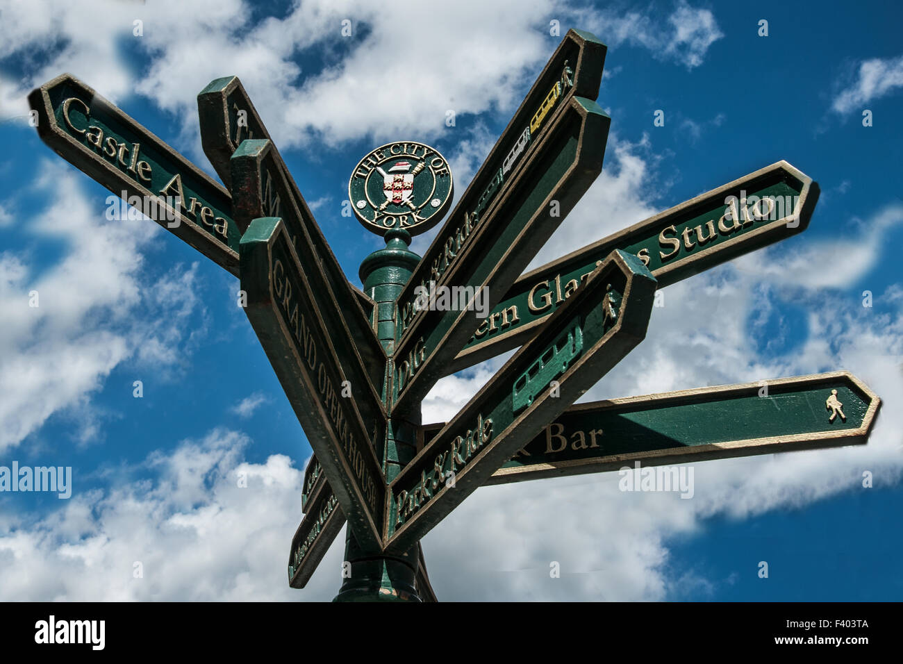 hint sign at york Stock Photo - Alamy