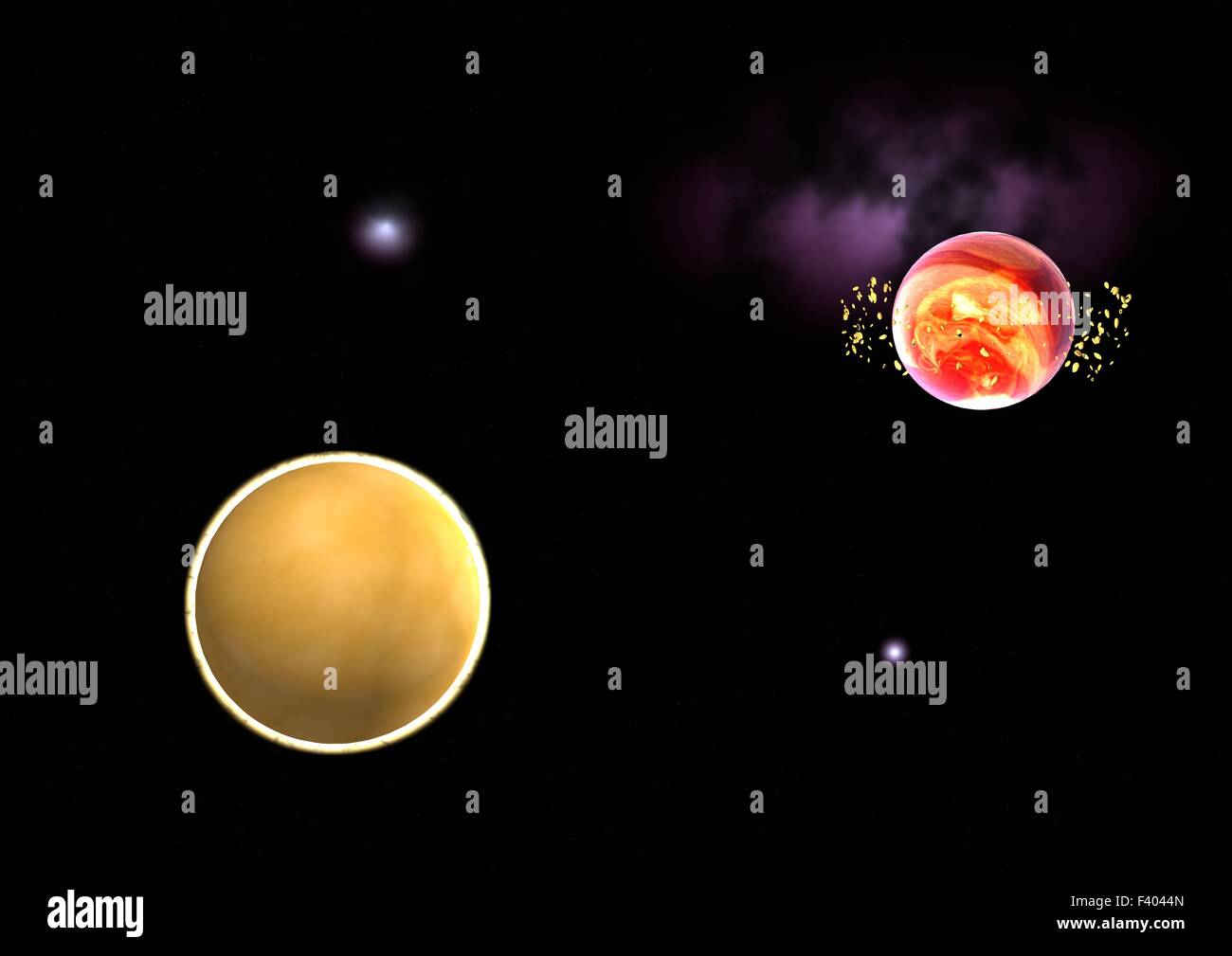Far-out planets in a space Stock Photo - Alamy