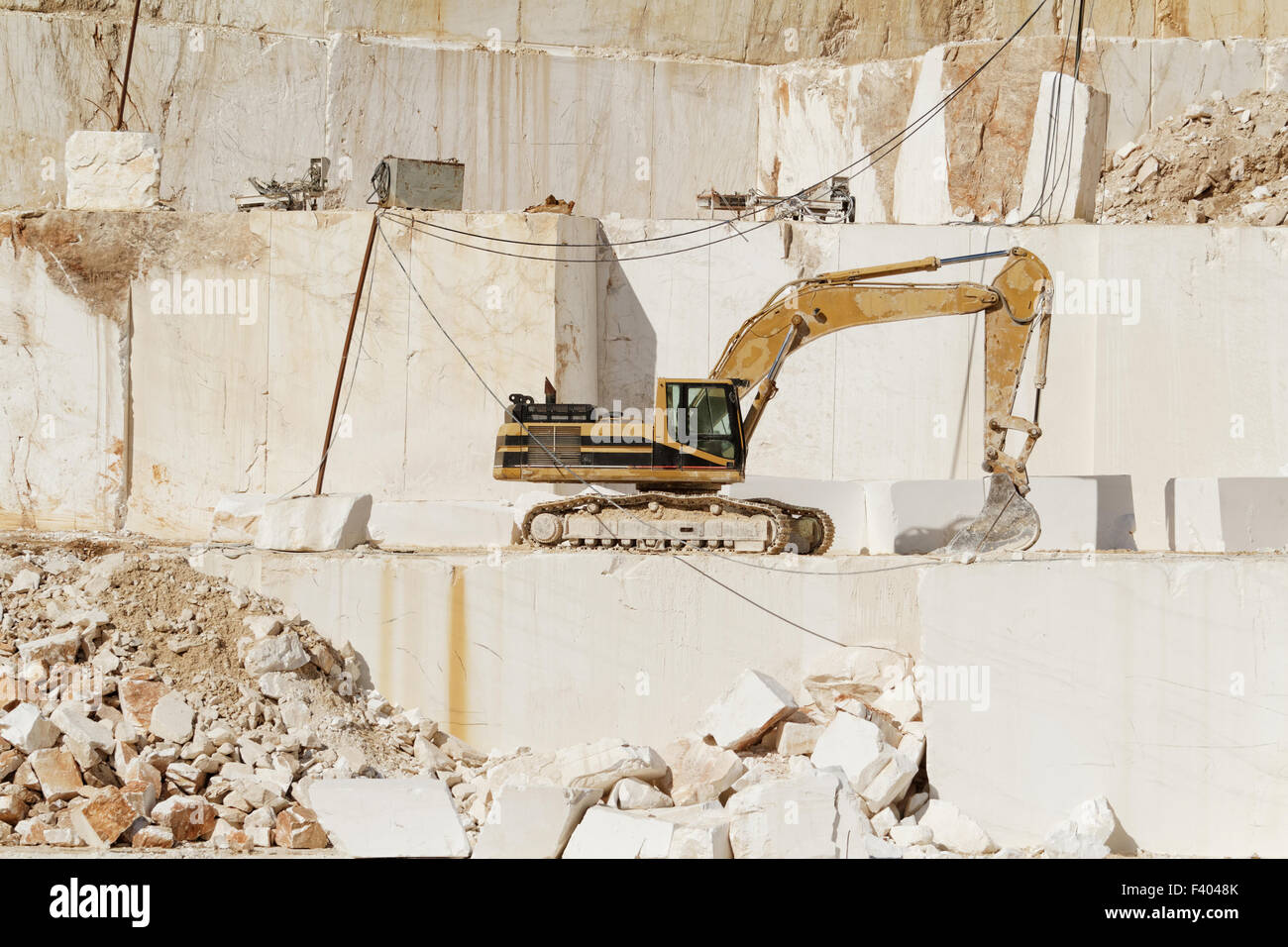 White marble quarry Stock Photo - Alamy