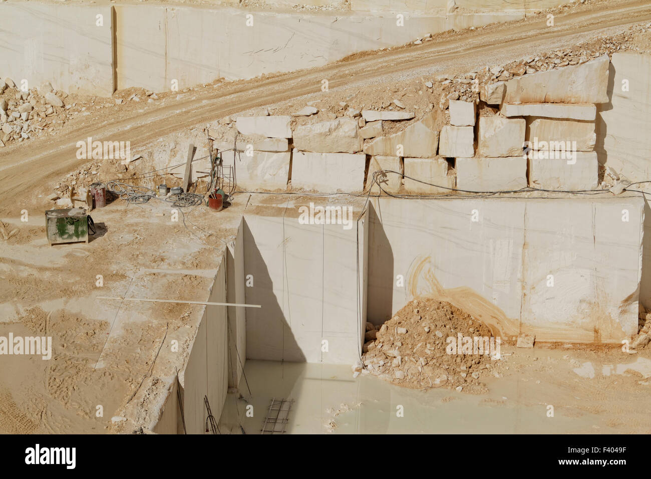 White marble quarry Stock Photo - Alamy