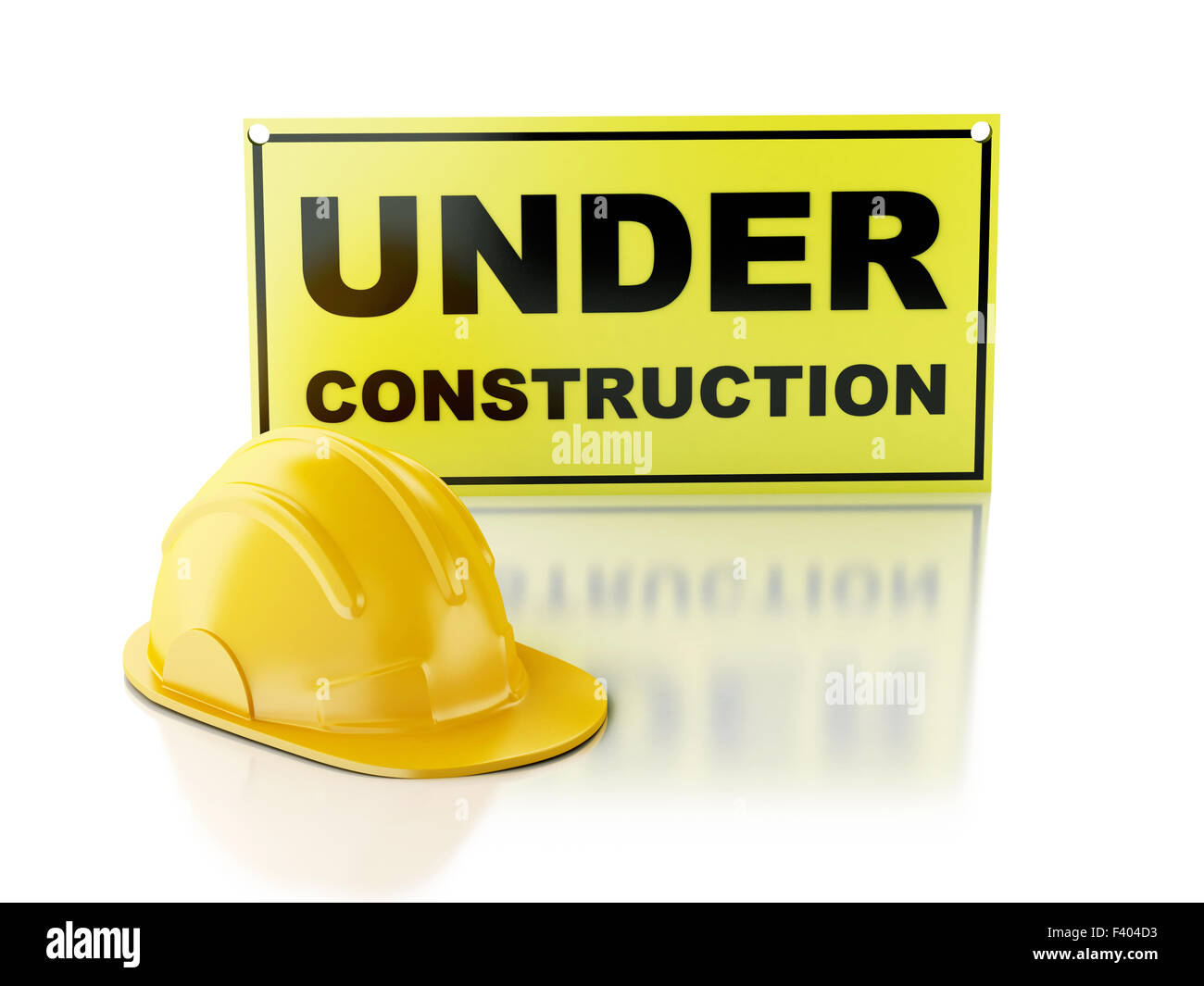 Under construction concept. 3d illustration Stock Photo - Alamy