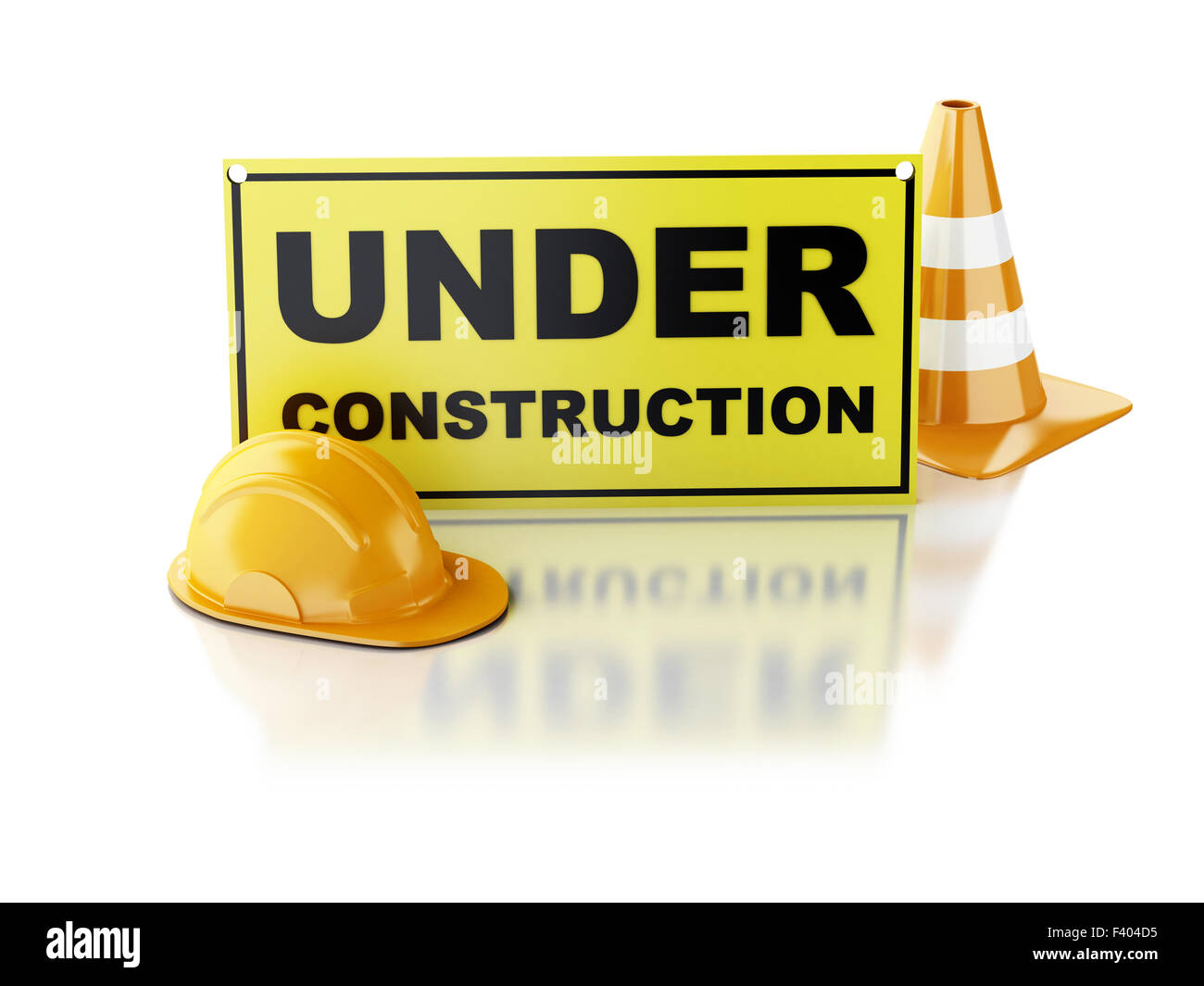 Under construction concept. 3d illustration Stock Photo - Alamy