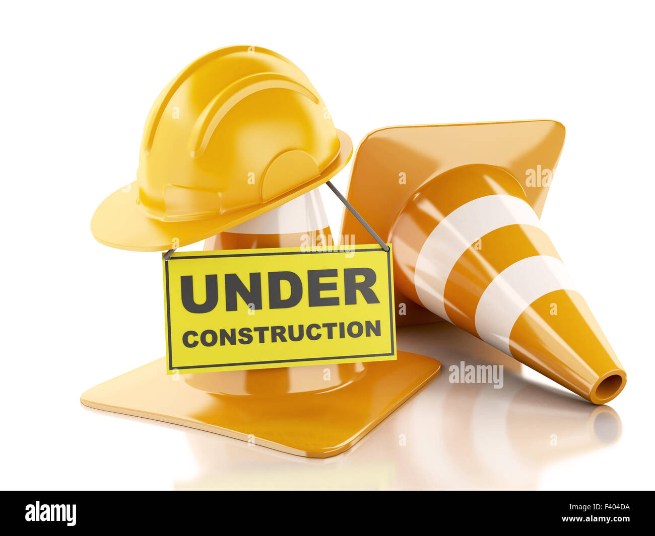 Under construction concept. 3d illustration Stock Photo - Alamy
