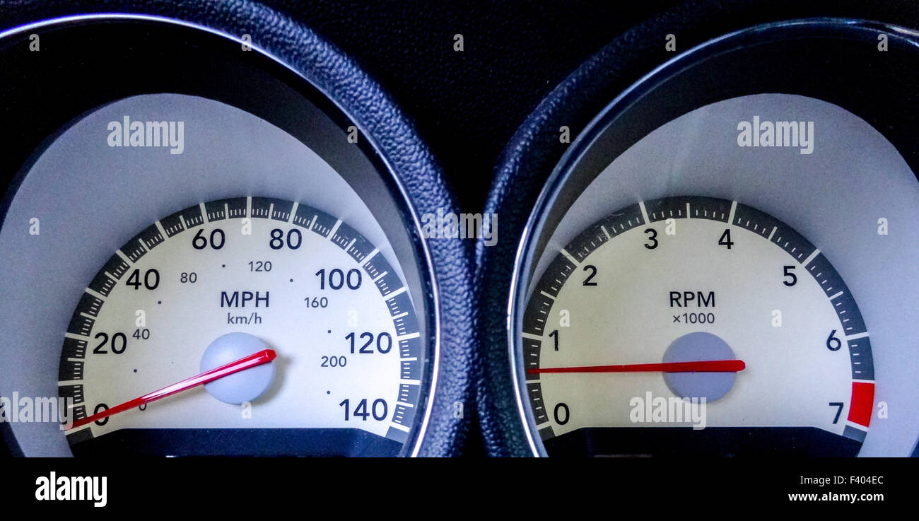 modern car speed meter, racing style Stock Photo - Alamy