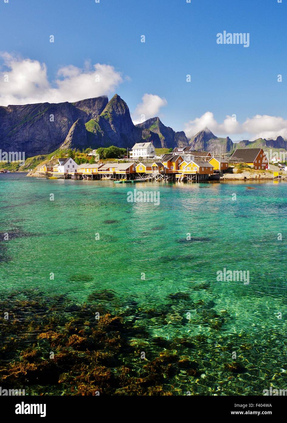 Rorbuer on Moskenes Stock Photo - Alamy