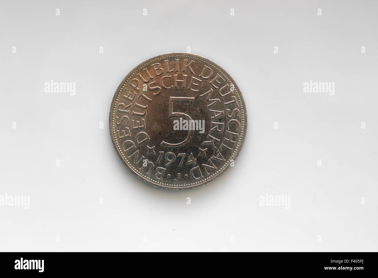 5 Mark, five DM, silver coin Stock Photo - Alamy