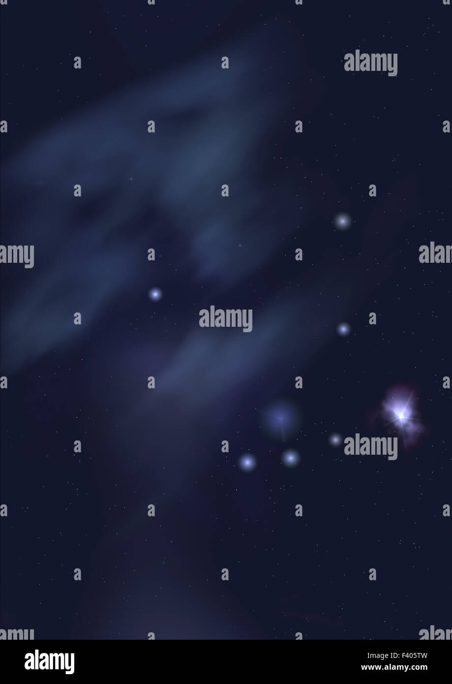Star field in space and a nebulae Stock Photo - Alamy