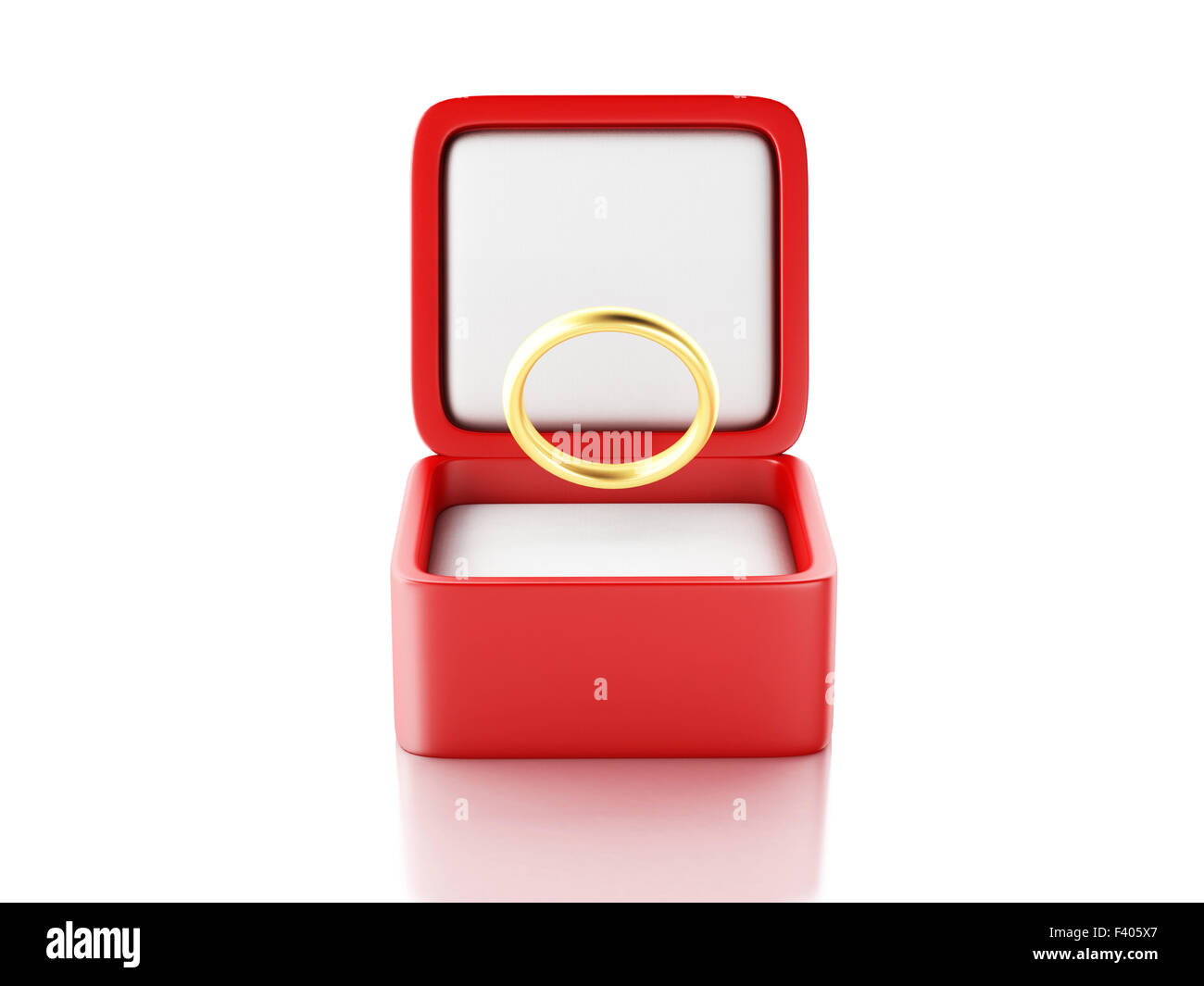gold ring in a gift box Stock Photo - Alamy