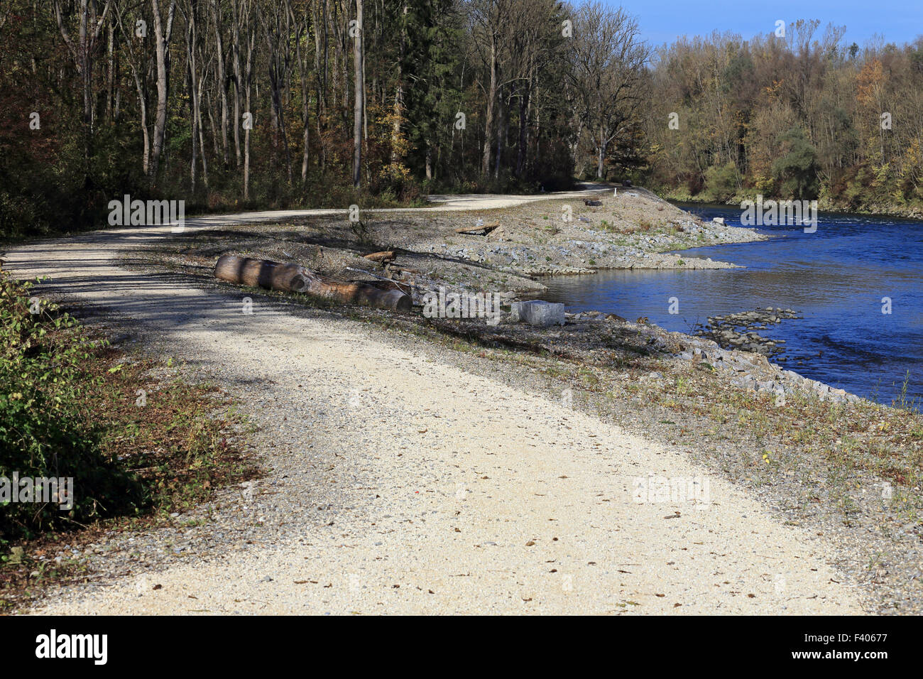 Renaturation of Iller river bed, Germany Stock Photo - Alamy