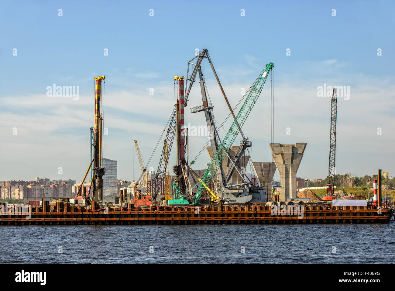 Construction new bridge over river hi-res stock photography and images ...