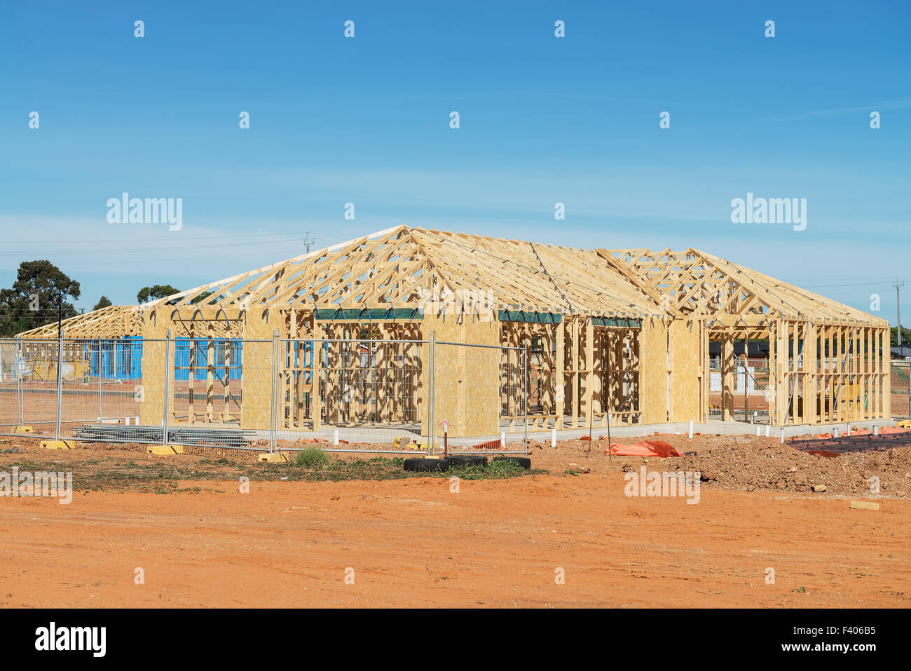 New home construction framing Stock Photo - Alamy