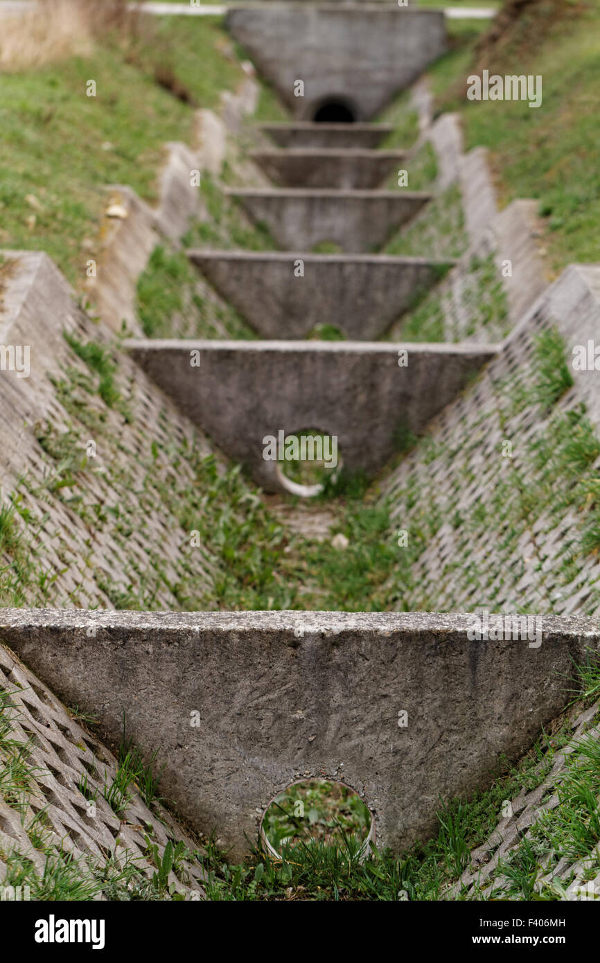 Photo of a dry ditch in the farmland Stock Photo - Alamy
