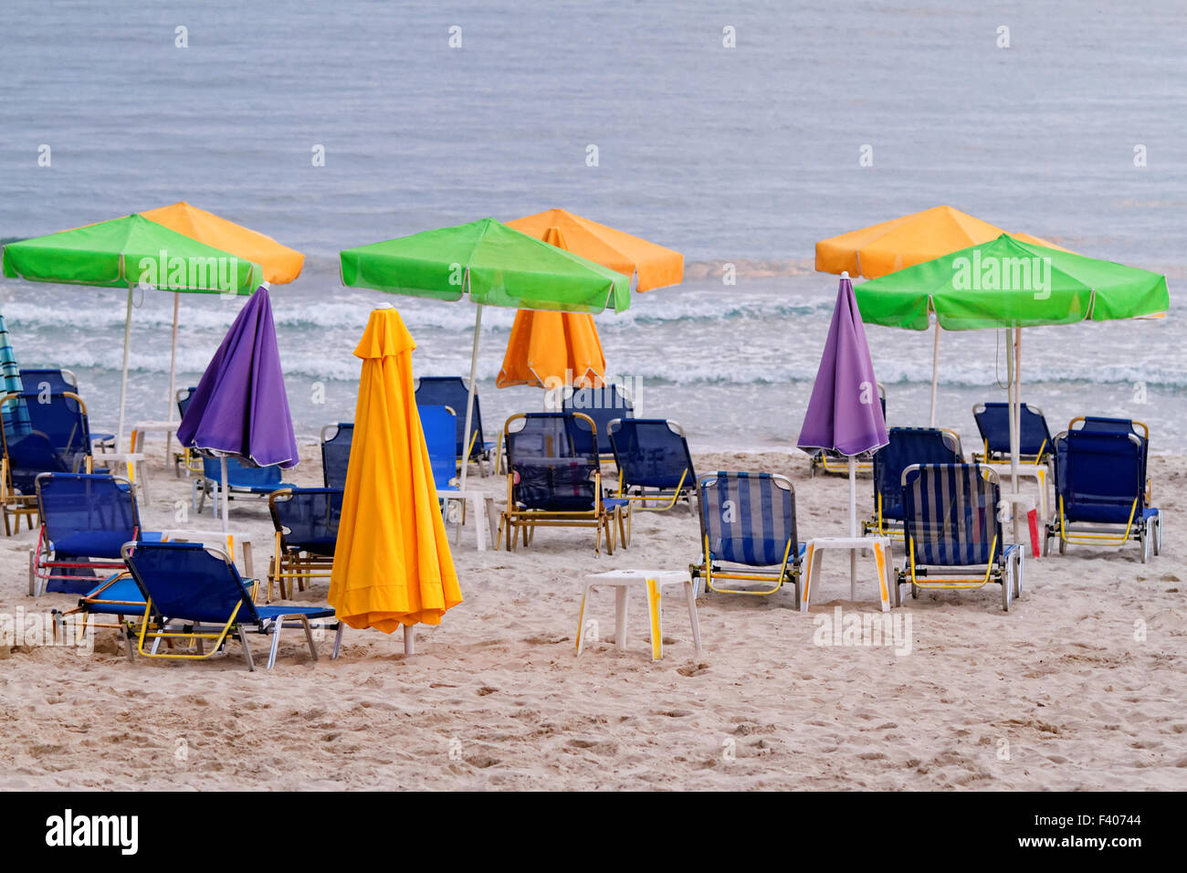 Photo of the beautiful sandy beach in Greek Stock Photo - Alamy