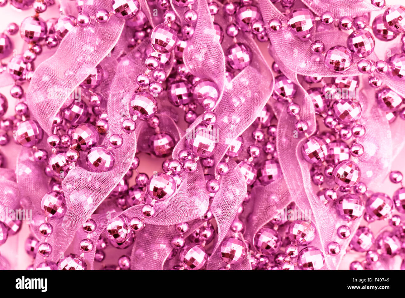 Close up of pink garland. Whole background Stock Photo - Alamy