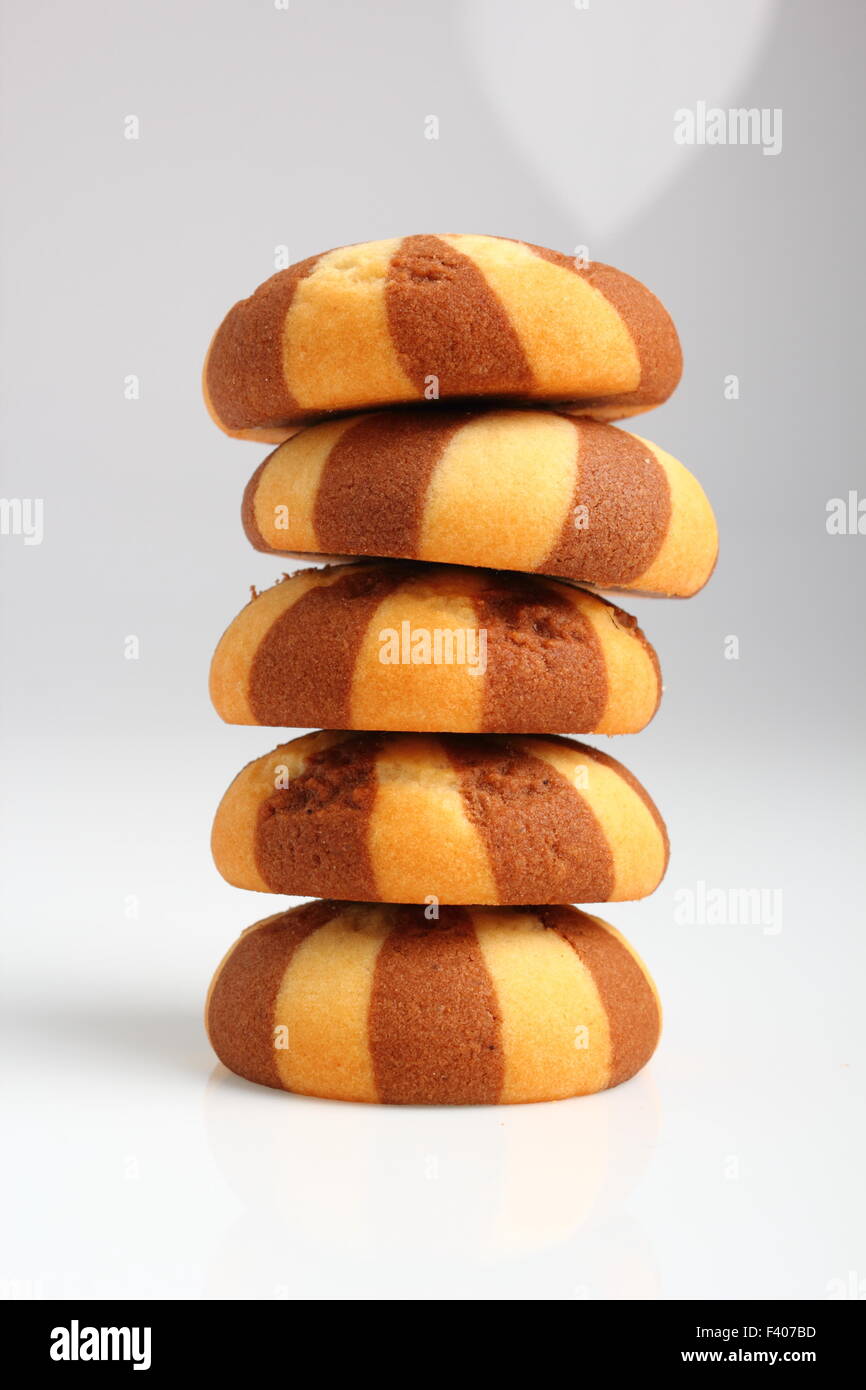Cookies with Chocolate Filling Stock Photo - Alamy