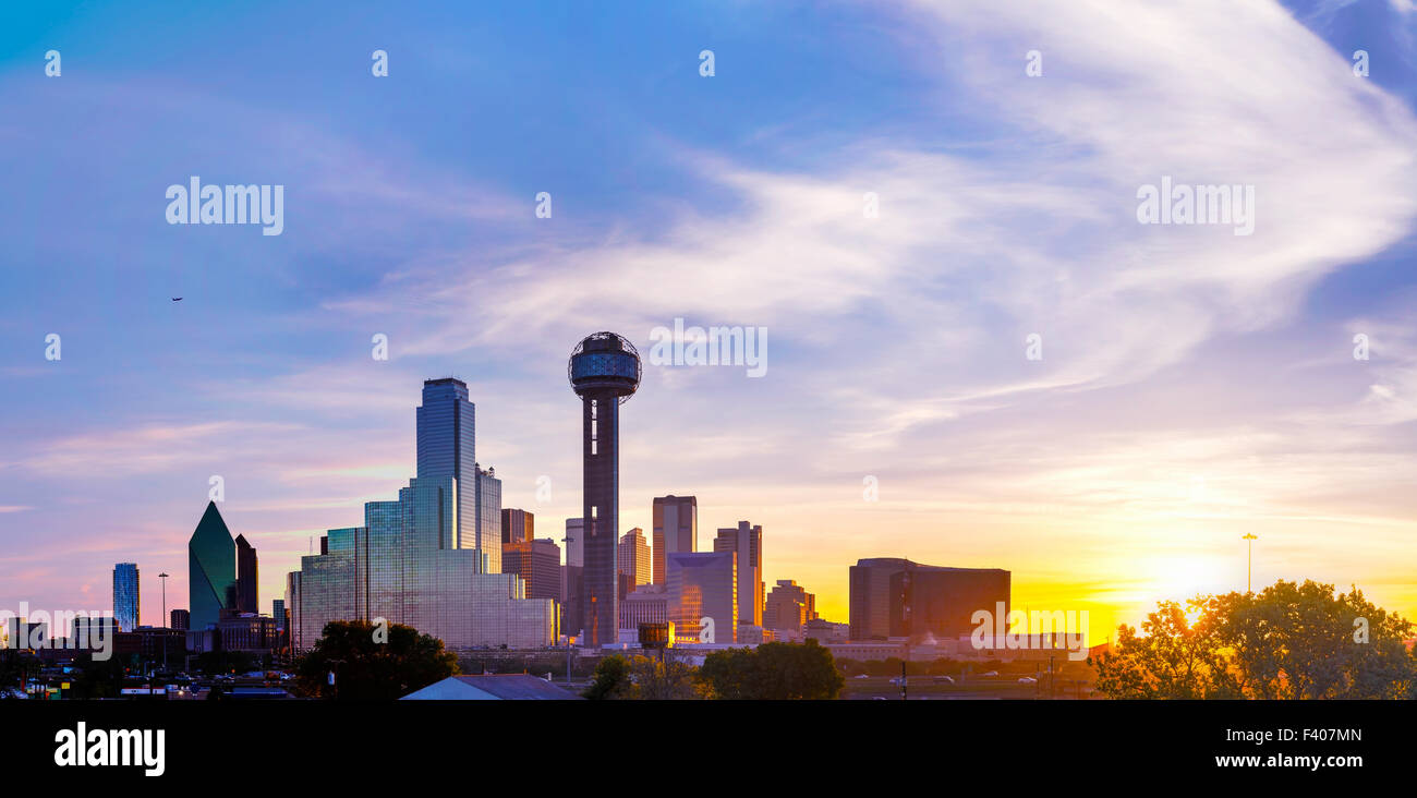 Panoramic overview of downtown Dallas Stock Photo - Alamy