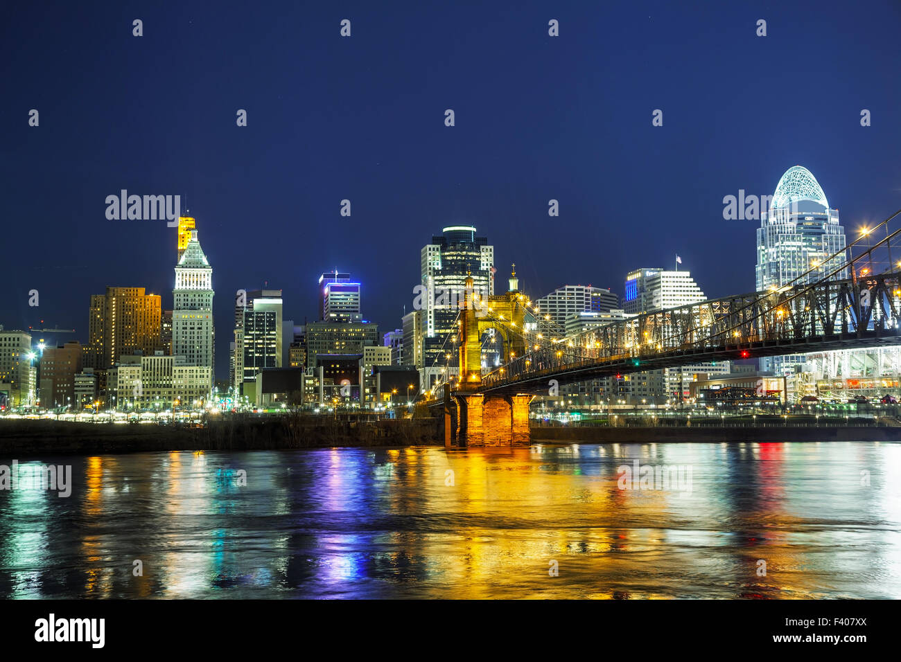 Cincinnati downtown overview Stock Photo - Alamy