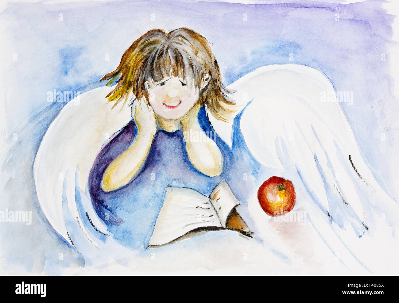 Angel reading hi-res stock photography and images - Alamy