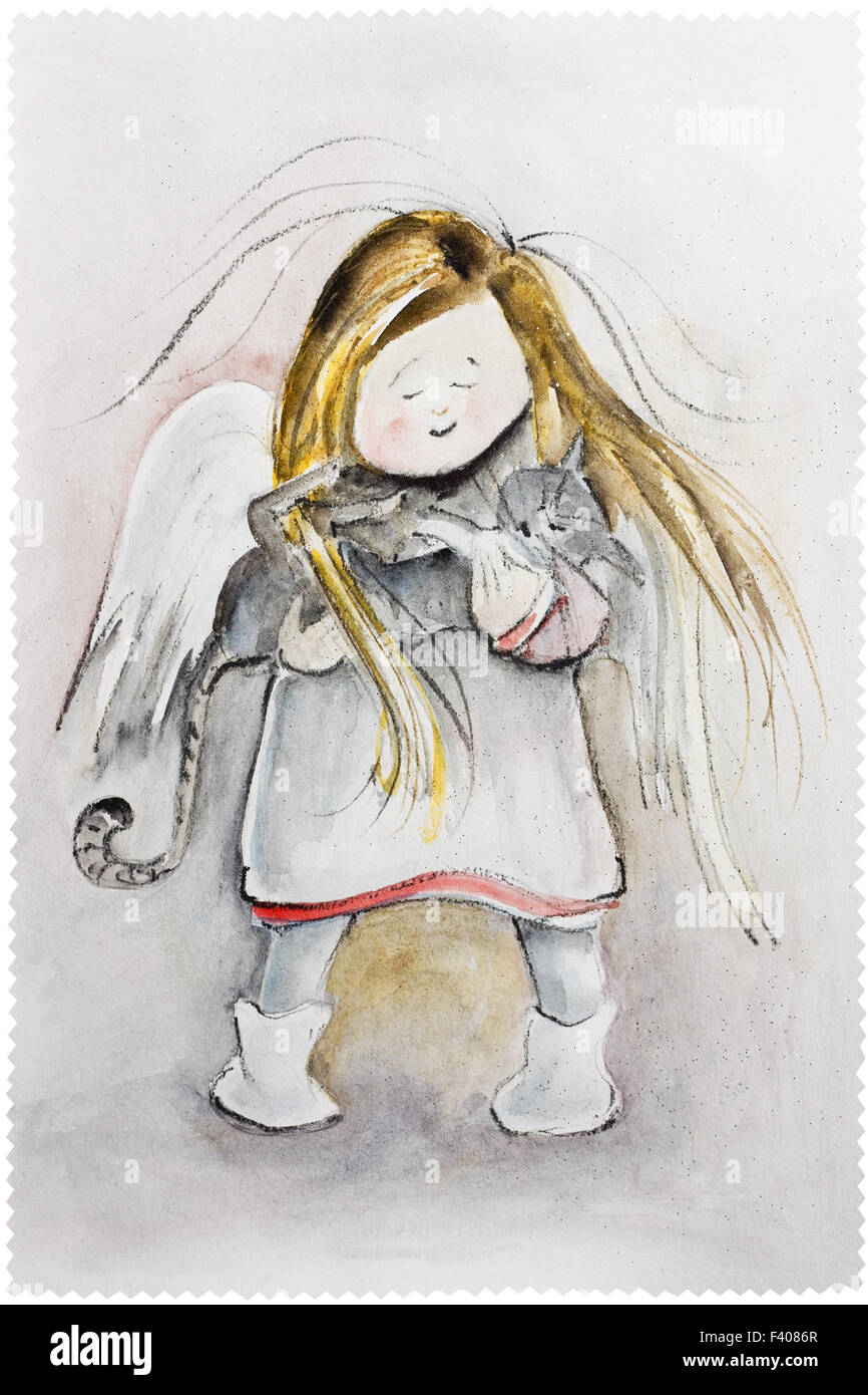 Child girl angel wings magic hi-res stock photography and images - Alamy