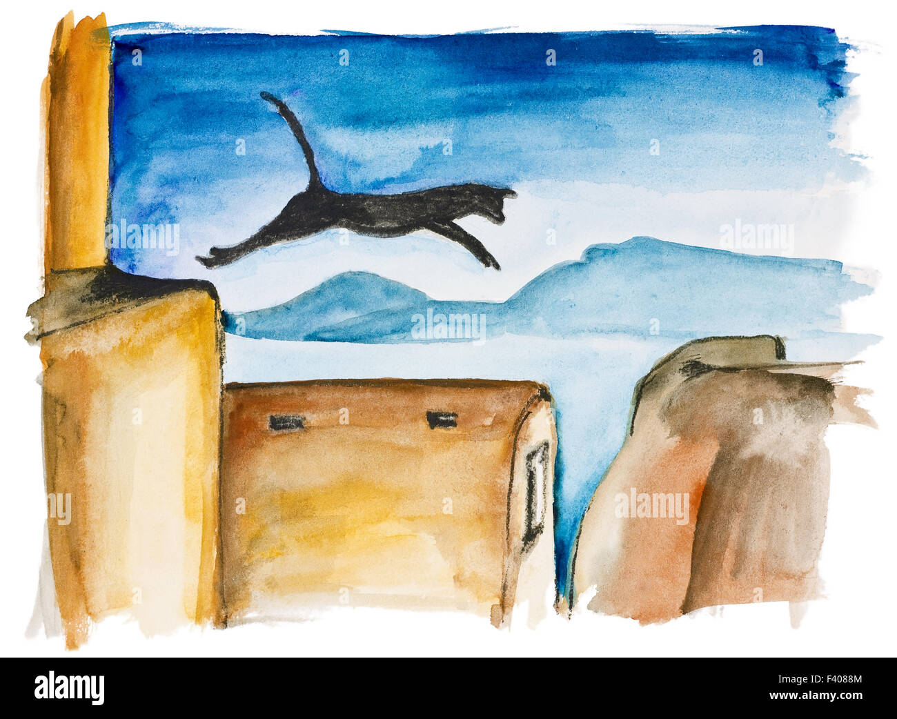 Flying black cats hi-res stock photography and images - Alamy