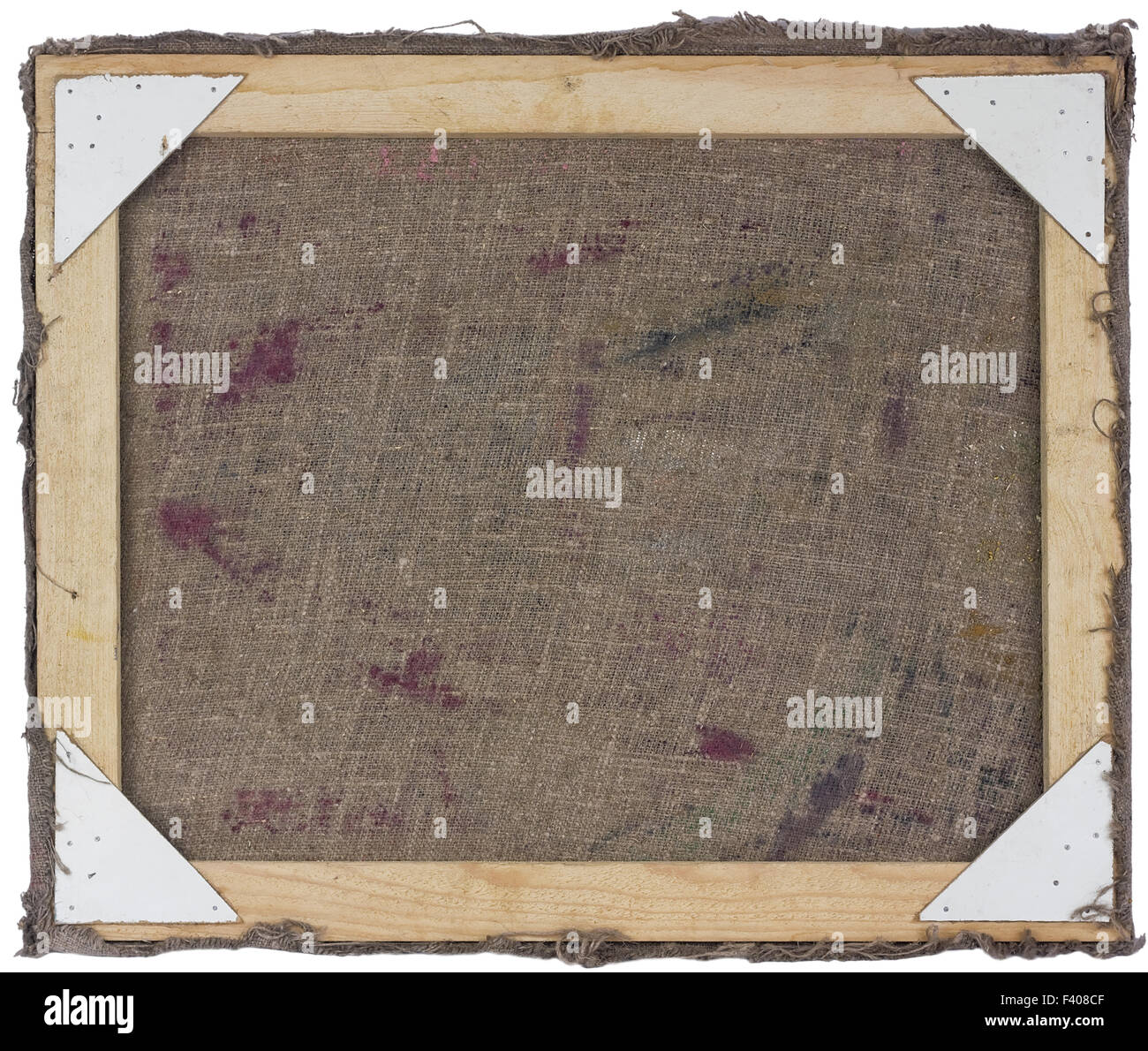 Oil canvas back side view Stock Photo - Alamy