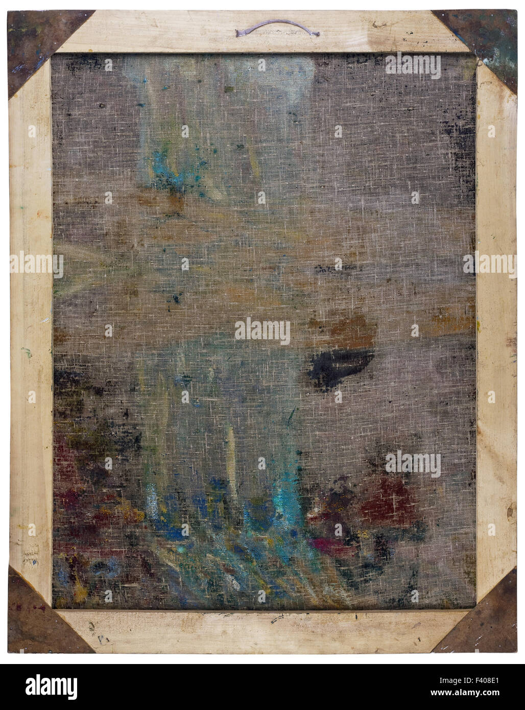 Oil vertical canvas back side view Stock Photo - Alamy