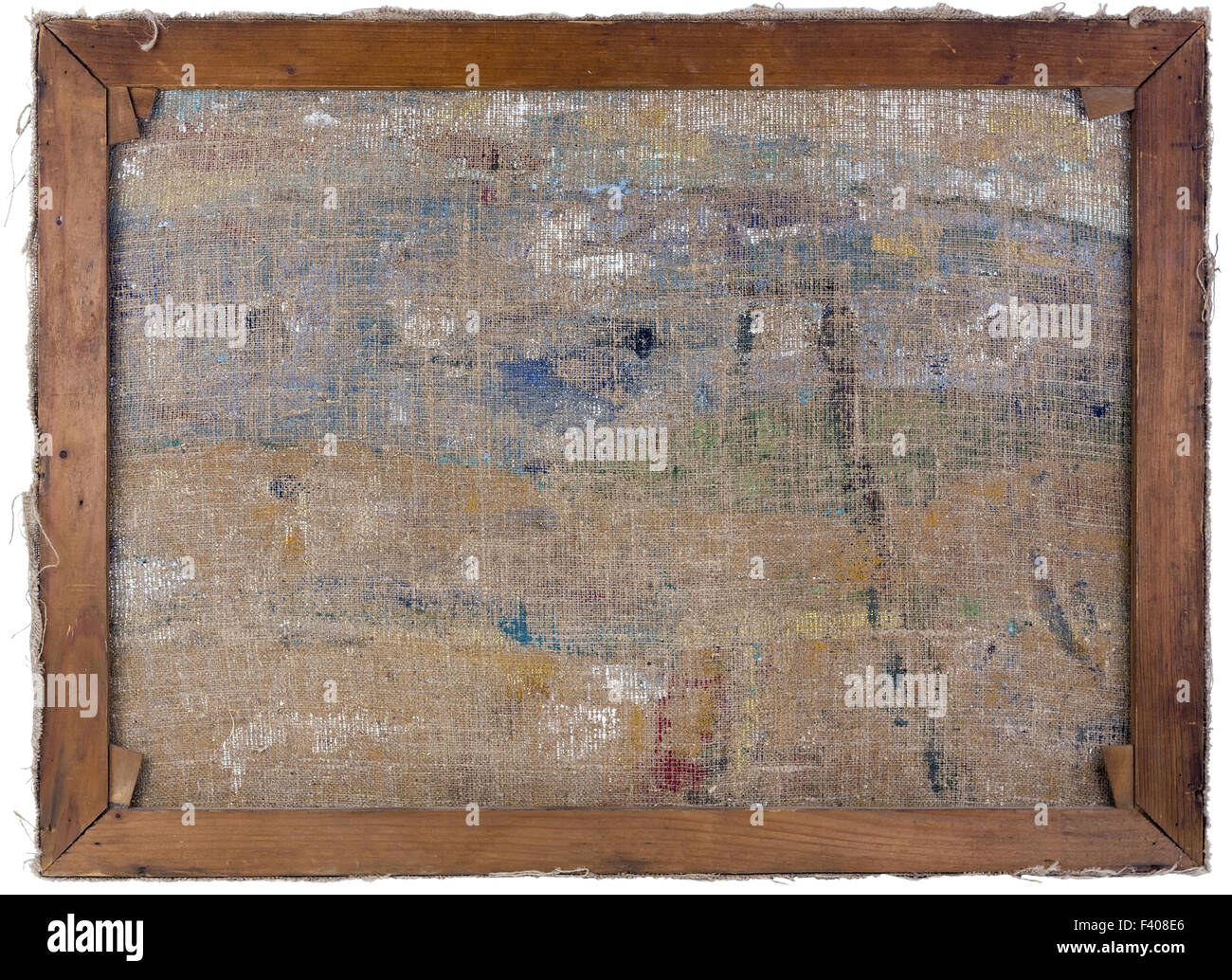 Oil canvas back side view Stock Photo - Alamy
