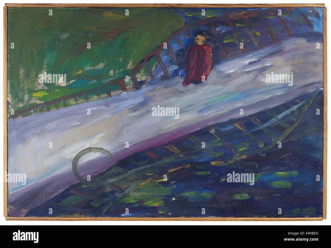 Ghost bridge over cold river Stock Photo - Alamy