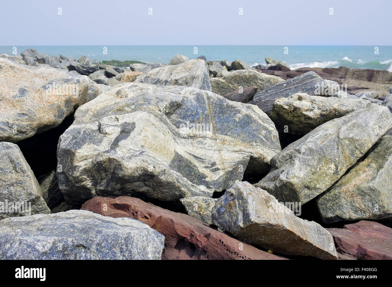 African sea granite stones Stock Photo - Alamy