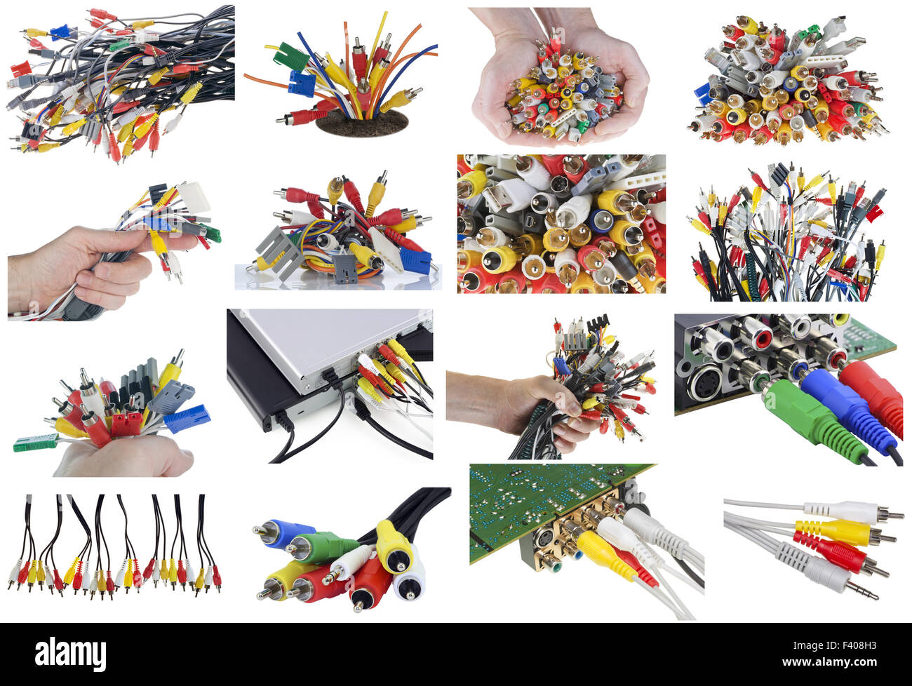 Different connectors, cables and plugs set Stock Photo - Alamy
