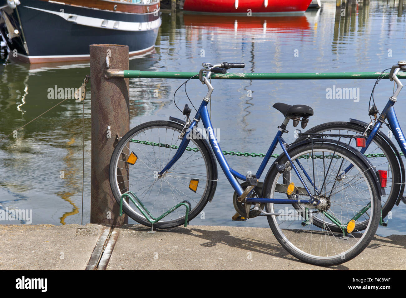 Bike at a pier Stock Photo - Alamy