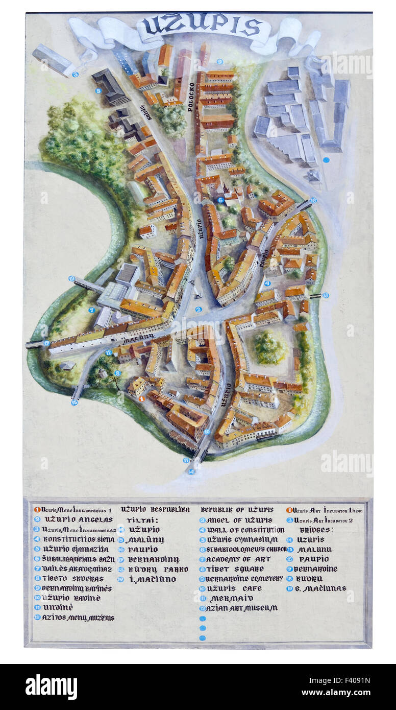 Street painted map Stock Photo - Alamy