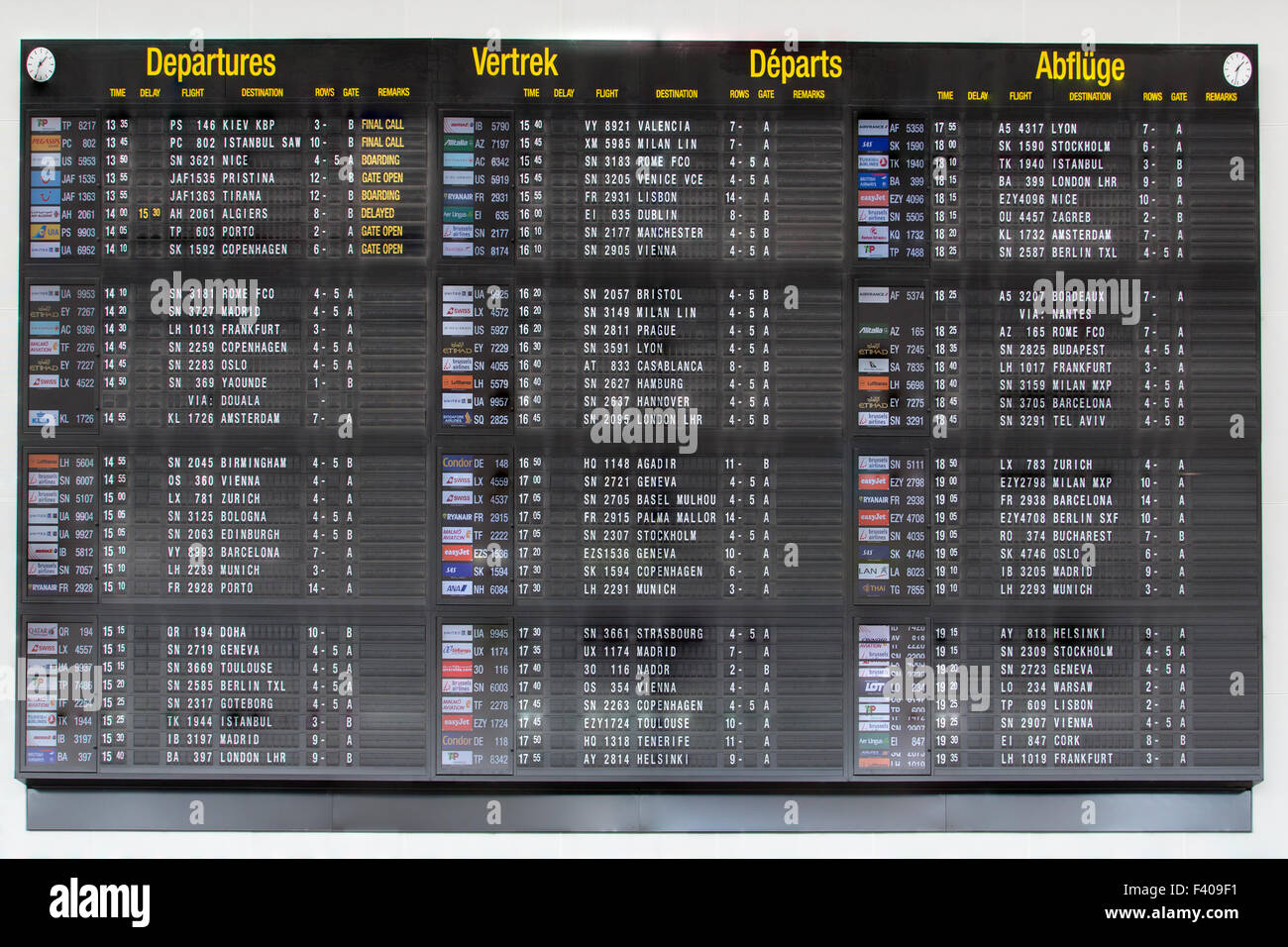 Terminal Info Board - 13 Stock Photo - Alamy