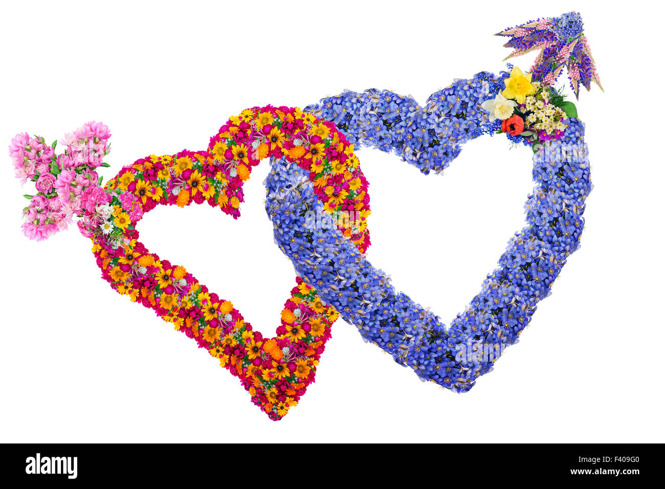 Flowers lovers hearts Stock Photo - Alamy