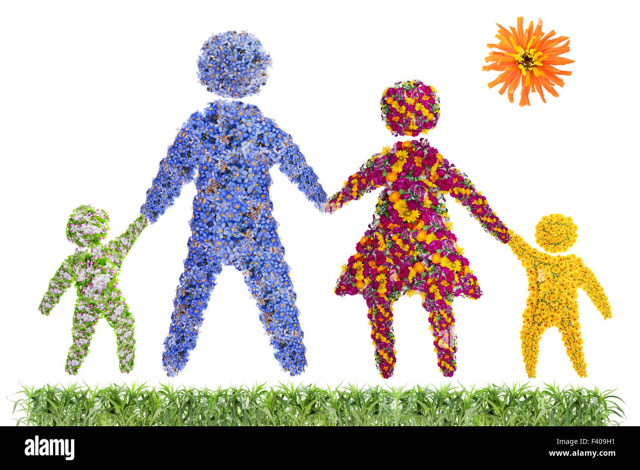 Happy floral family Stock Photo - Alamy