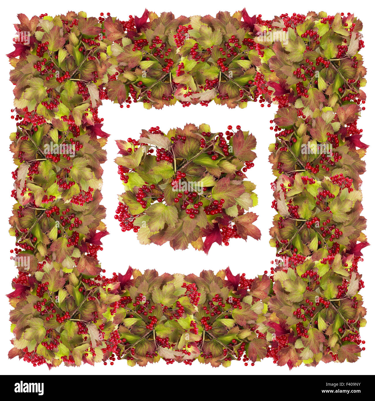 Red yellow autumn leaves frame Cut Out Stock Images & Pictures - Alamy