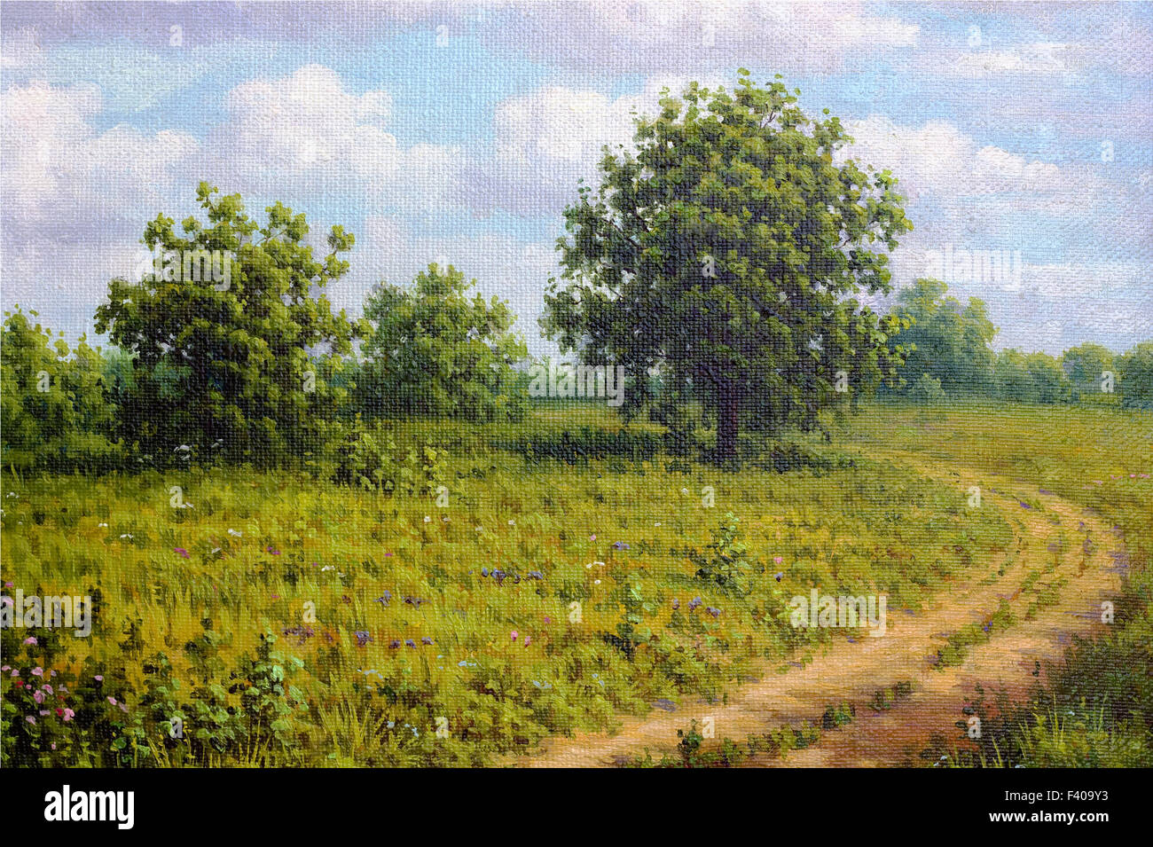 Rural road landscape Stock Photo - Alamy