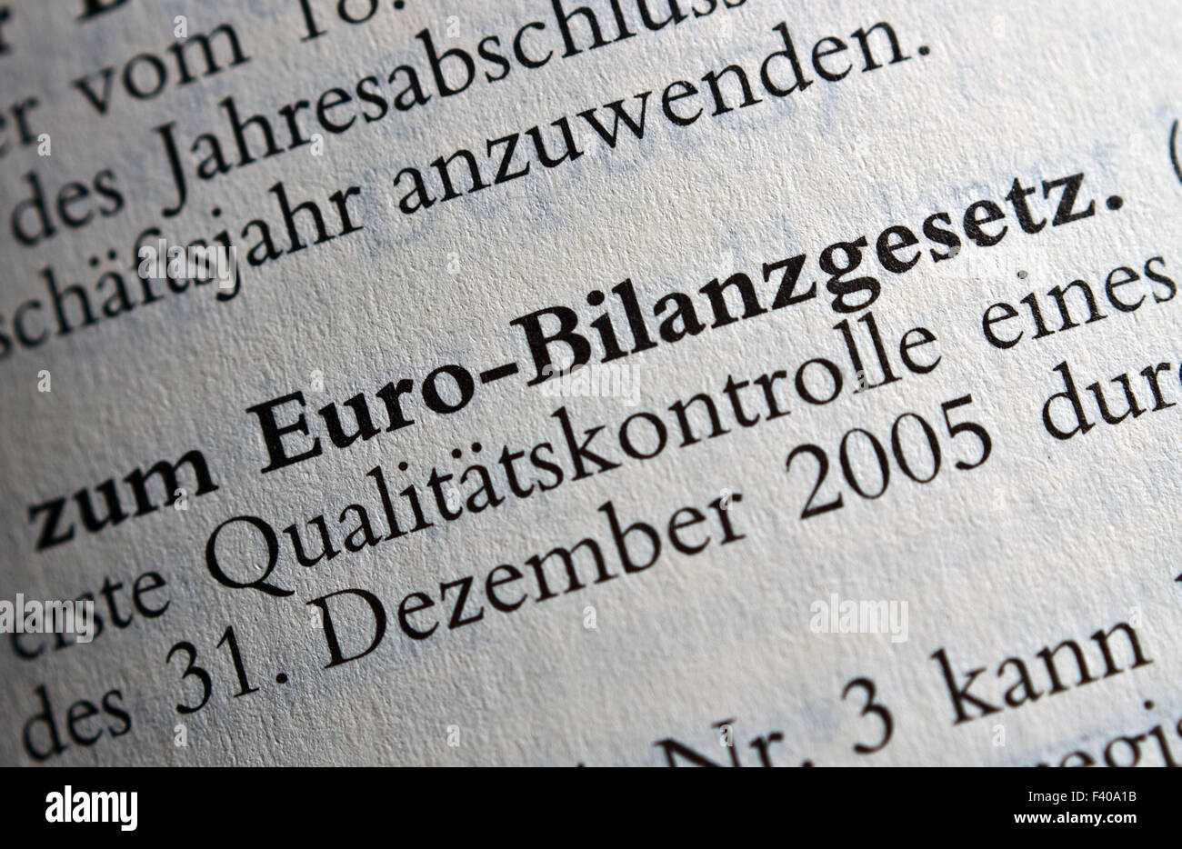 Euro bilanzgesetz hi-res stock photography and images - Alamy