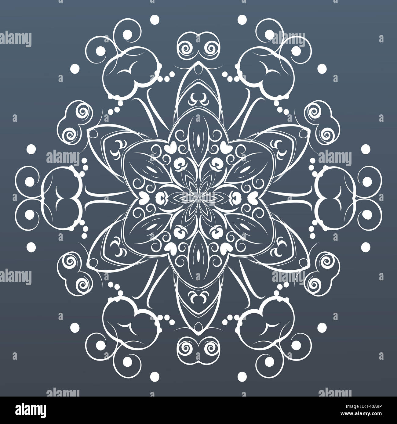 Ornamental round lace. Vector illustration Stock Photo - Alamy