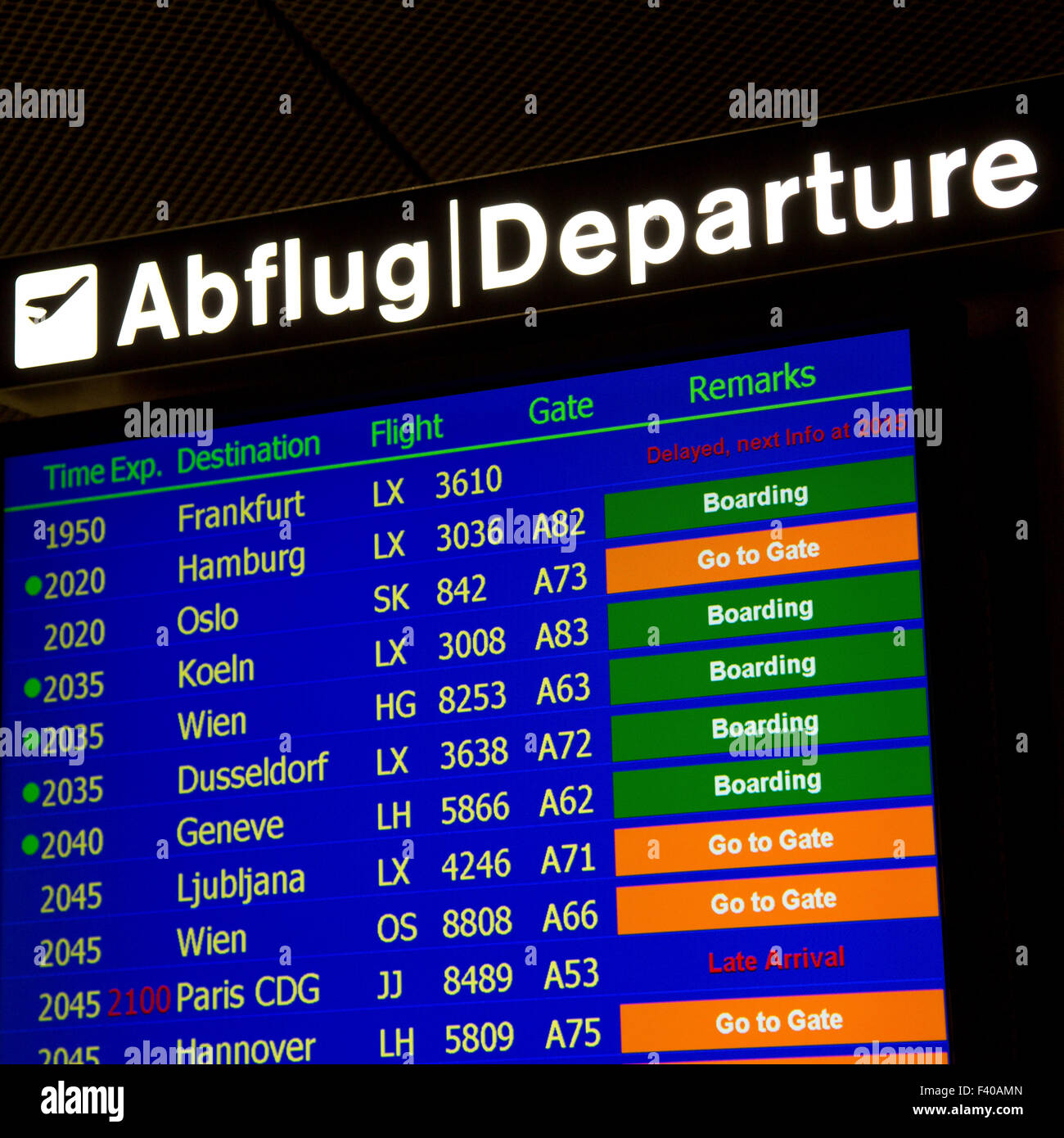 Terminal Info Board - 19 Stock Photo - Alamy